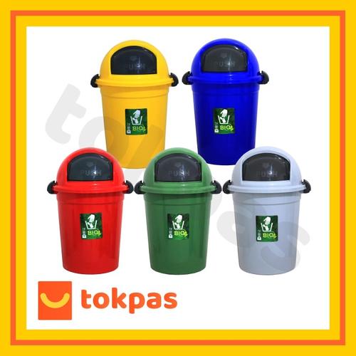 Jual [GOJEK / GRAB] Tempat Sampah Bio Bulat 80 Liter Green Leaf 2008 ...