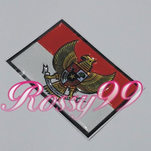Jual Stiker Mobil Timbul Merah Putih Garuda RI Segi 4 Sticker Plat ...