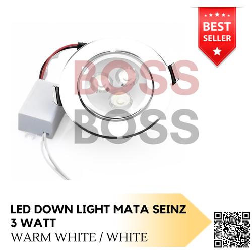 Jual LED DOWNLIGHT MATA SEINZ 3 WATT LED BULAT LAMPU PLAFON - WHITE ...