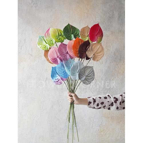 Jual Bunga Artificial Anthurium Gradasi Ukuran Besar (B23154) - Abu-abu ...