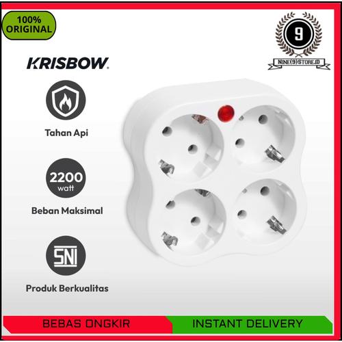 Jual Steker Arde Listrik 4 Arah Krisbow Terminal Listrik Colokan ...