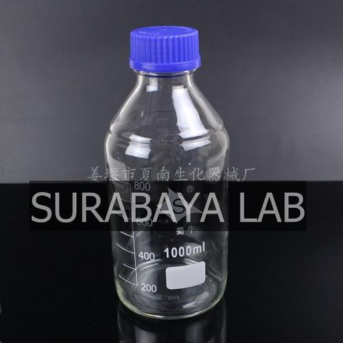 Jual GLASS REAGENT BOTTLE BLUE CAP BOTOL SAMPLE TUTUP BIRU KACA 1000ML ...