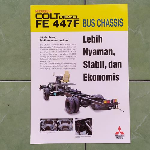 Jual brosur iklan bus Mitsubishi COLT DIESEL FE 447F BUS CHASSIS - Kab ...
