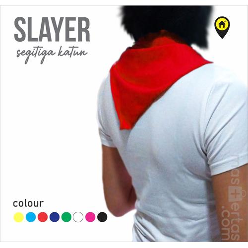 Promo slayer warna polos, bahan katun, bisa disablon, ready stok - biru ...