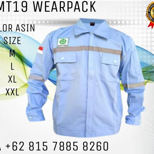 Jual Baju kemeja safety K3 wearpak Lengan panjang warna Telor asin ...