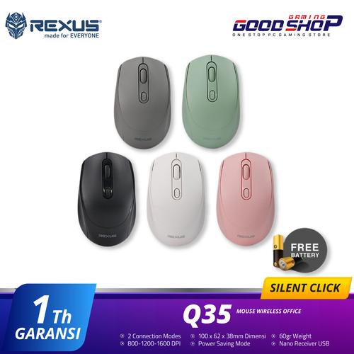 Jual Rexus Mouse Wireless Office Q35 Silent Click - Jakarta Pusat ...