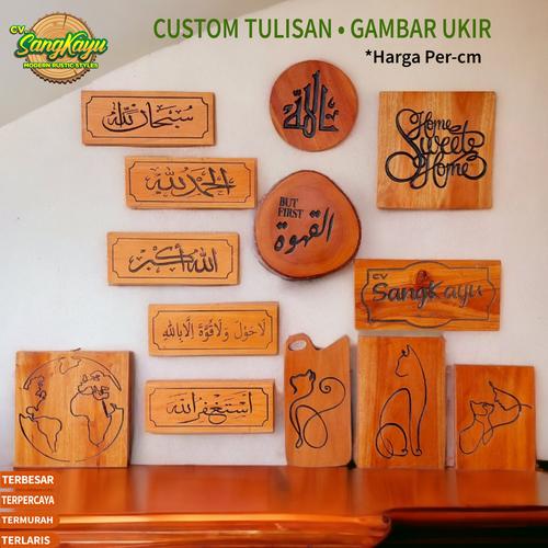 Jual Papan nama signage kayu ukir custom signage board sign custom logo ...