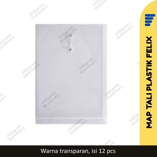 Jual Map Plastik Tali Felix/ Folio F4/ Folder Kertas Dokumen/ LUSIN ...