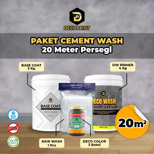 Jual Paket Cat Deco Wash Semen 20 Meter | Cat Motif Industrial 20 m² ...