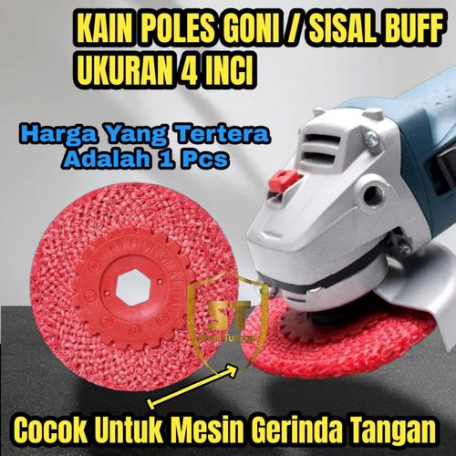 Jual MATA GERINDA POLES GONI/ SERAT SISAL BUFF 4" MERAH - Kab ...