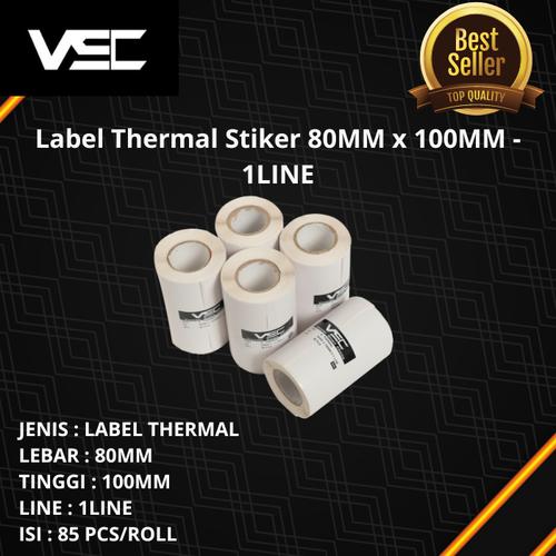 Promo LABEL THERMAL STIKER 80 x 100 mm STICKER DIRECT THERMAL 80x100 -1 ...