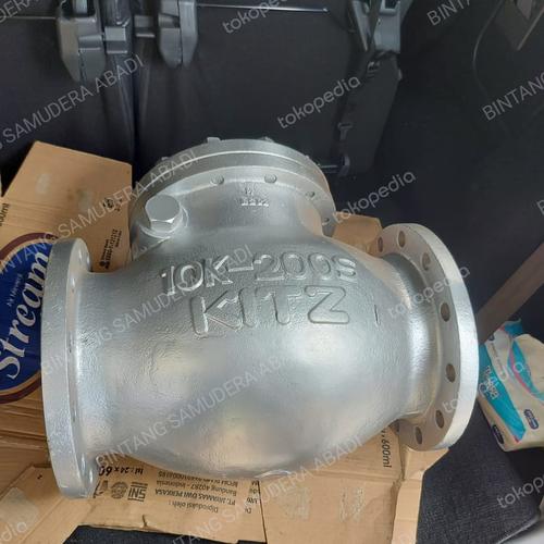Jual swing check valve kitz 8" inch dn200 cast iron jis 10k check valve ...