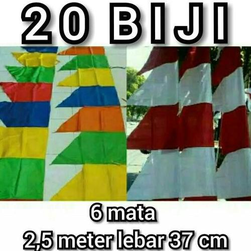 Jual isi 20 biji 6 mata bendera umbul umbul | umbul umbul | bendera - warna-warni - Jakarta ...