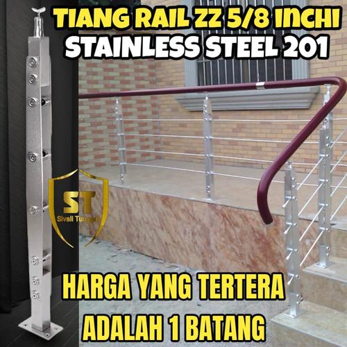 Jual TIANG RAIL ZZ 5/8" STAINLESS 201 - TIANG RAILING TANGGA - Kab ...