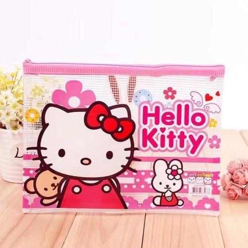Jual WW Map folder plastik mika bening jaring karakter hello Kitty A4 ...