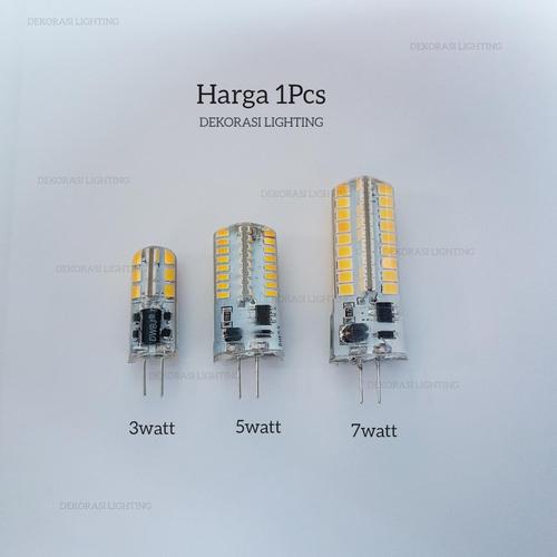Jual Lampu halogen kacang LED 3w 5w 7w 12volt G4 kaki tusuk 3014 dekor ...