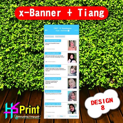 Jual cetak paket spanduk x banner dan y banner + tiang wisuda wedding ...