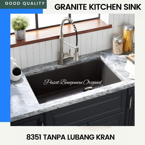 Jual BAK CUCI PIRING GRANIT KITCHEN SINK 8050 BLACK HITAM TANAM MEJA ...