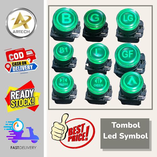 Jual push button lift barang 22mm/hijau simbol - Down, 24v - Jakarta ...