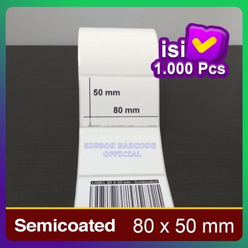 Jual LABEL STIKER ETIKET BARCODE 80 X 50 MM 1000PC STICKER SEMICOATED ...