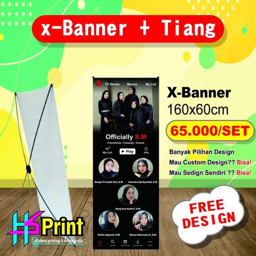 Jual cetak paket spanduk x banner dan y banner + tiang wisuda wedding ...