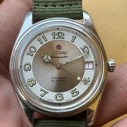 Jual JAM KUNO SWISS TITONI AIRMASTER MILITARY CUSTOM DIAL ORI COSMO ...