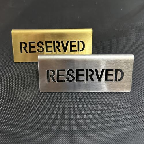 Jual Reserved sign plat reservasi stainless tanda papan reserve besi ...