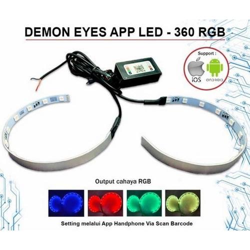 Jual Demon Eye RGB APP Devil eyes Lampu led 360 shroud biled android ...