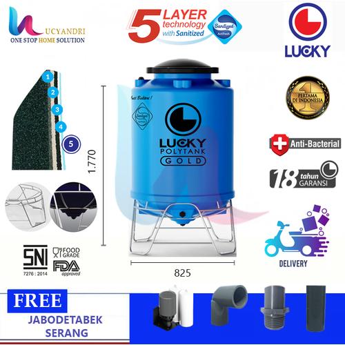 Promo Tangki Air LUCKY POLYTANK E Clean 650 Liter KAKI Tandon Toren NEW ...