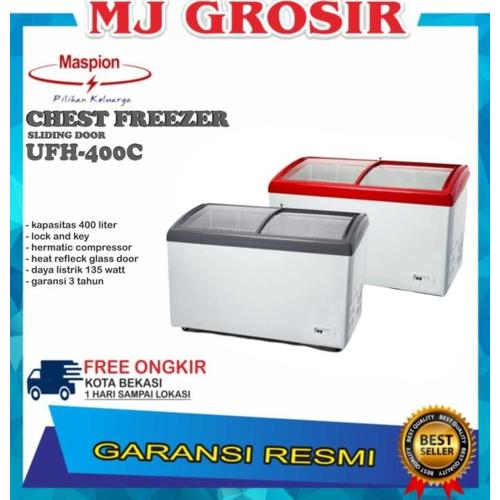 Jual MASPION UFH 400 C CHEST FREEZER BOX 400 LITER LEMARI PEMBEKU ...