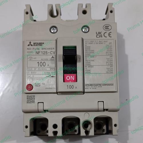 Jual MCCB NFB Breaker Mitsubishi NF125-CV NF125CV 125CV 100A 3P 100A/3P ORI - Kota Medan - Prima ...