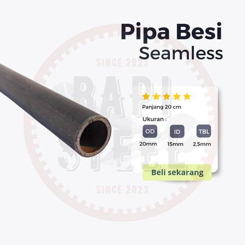 Jual pipa besi seamless OD 20mm ID 15mm TEBAL 2.5mm - 20 cm - Kota ...