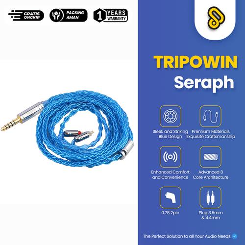 Jual TRIPOWIN SERAPH 28AWG 8-core Silver-plated Copper IEM Upgrade Cable - 2Pin 3.5mm - Kota ...