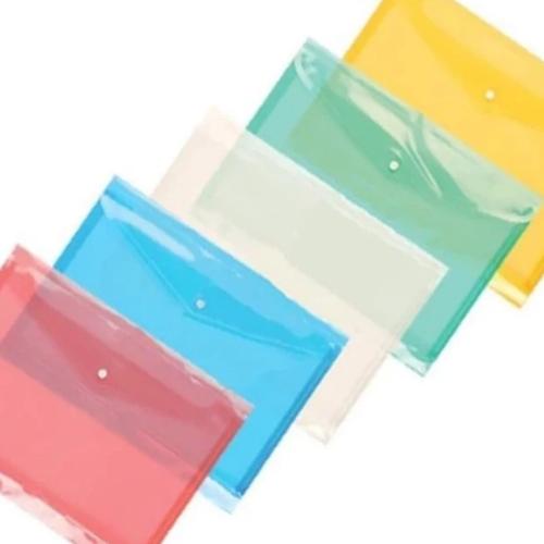 Jual map kancing plastik folio dokumen/1 pak isi 12pcs - putih ...