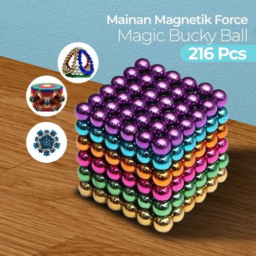 Jual Mainan Puzzle Magnet Bola Kuat Colorful 216 pcs Magnetic Balls ...