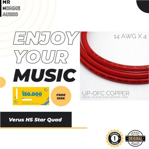 Jual Verus HS Star Quad UP-OFC Speaker Copper Cable 14 AWG-Cable only - Kota Medan ...