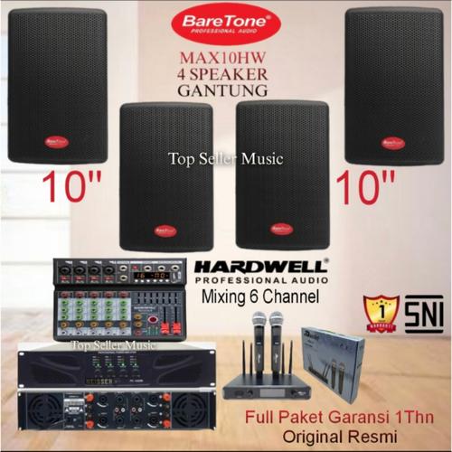 Jual Paket Sound System BareTone MAX10HW 4 UNIT POWER 1000W X4 Mixer 6Ch - Jakarta Barat - TOP ...
