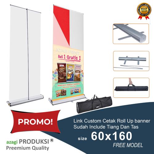 Jual Cetak Roll Up Banner Size 60 x 160 Bahan Flexy Korea 440 Gsm Tebal - 60x160 TiangSja ...