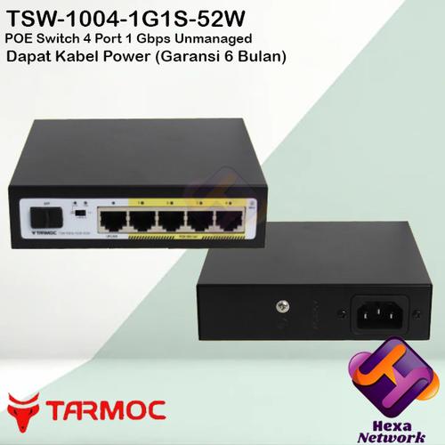 Jual Tarmoc Switch POE HUB CCTV IPCAMERA 4 PORT GIGABIT 1G + 1 SFP ...