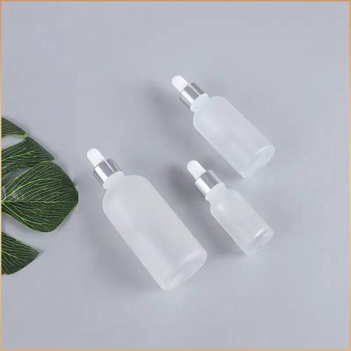 Jual botol pipet kaca frosted 15 ml 20 ml ring silver putih serum ...