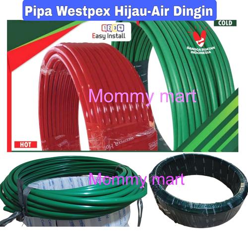 Jual Pipa PEX Air Dingin Westpex Green Hijau Original 1/2" 3/4" 1inch ...