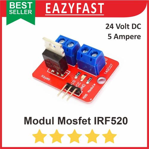 Jual Modul Mosfet IRF520 24V 5A Switch Trigger Driver PWM Relay Module ...