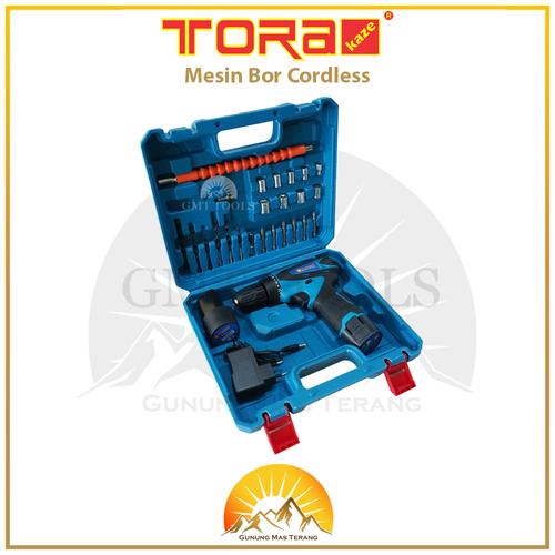 Jual Tora Mesin Bor Cordless Drill Baterai Listrik Tangan 2Batu Charger ...