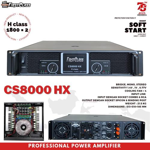 Jual POWER FIRSTCLASS CS8000 HX H CLASS 1800 WATTS X 2 cs 8000 8000hx ...