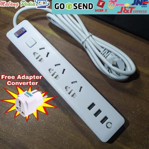 Jual Smart Power Strip Stop Kontak Kabel 2 Meter Charger Terminal Colokan - Jakarta Barat ...
