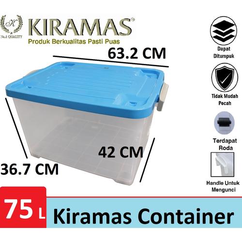 Jual Kiramas Kontainer Box / Kontainer Plastik 75 Liter Transparan 1039 ...