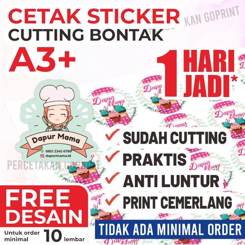 Jual Stiker bontak, sticker label kiss cut a3+ - Cetak saja - Kota ...