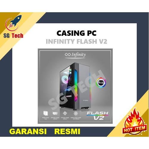 Jual CASING PC INFINITY FLASH V2 Tempered Glass - ATX, mATX Gaming Case ...
