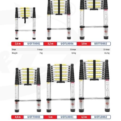 Jual Tangga Teleskopik Ladder Single Teleskopic 2,6m 3,2m 3,8m 4,4m 5m ...