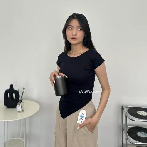 Promo Cindy Top - Atasan Knit Wanita Lengan Pendek - Korean Knit Wanita ...